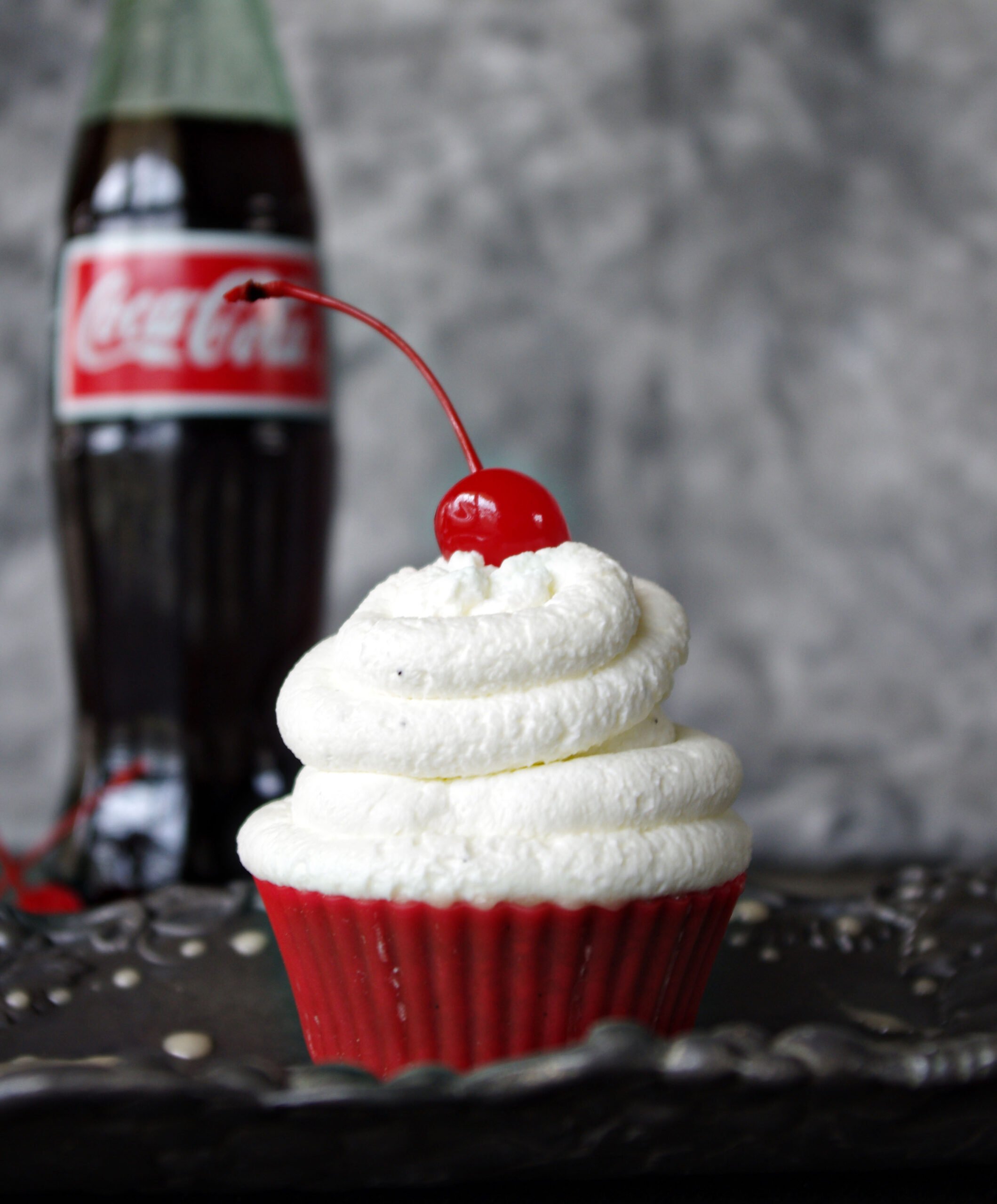 Cherry Coke Float Cupcakes