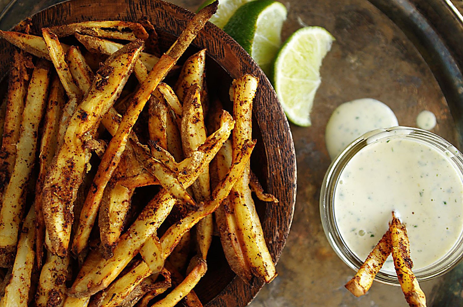 Mexican Street Fries With Cilantro Ranch