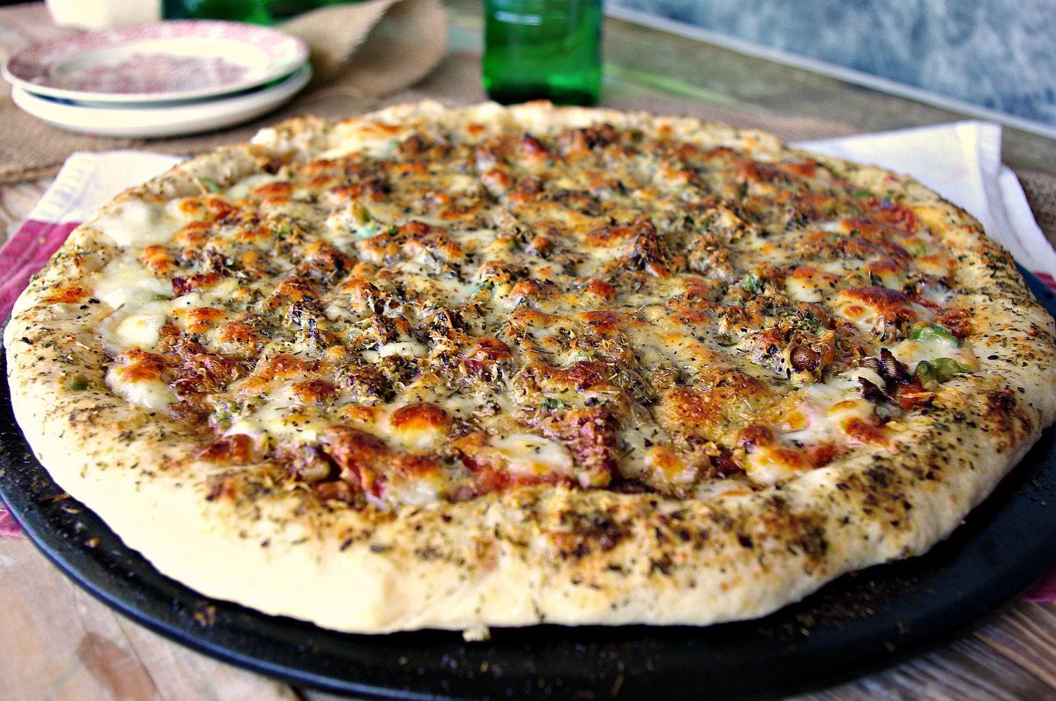 Loaded Stuffed Crust Pizza | Dixie Chik Cooks