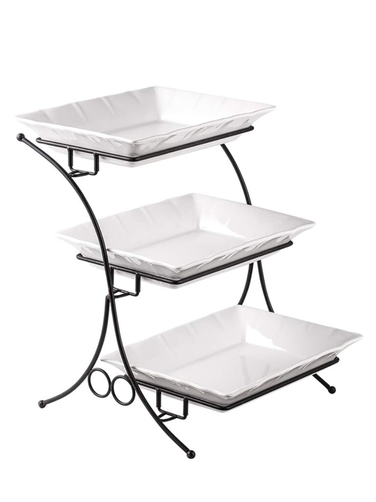 3 Tier Porcelain Buffet Server | Dixie Chik Cooks