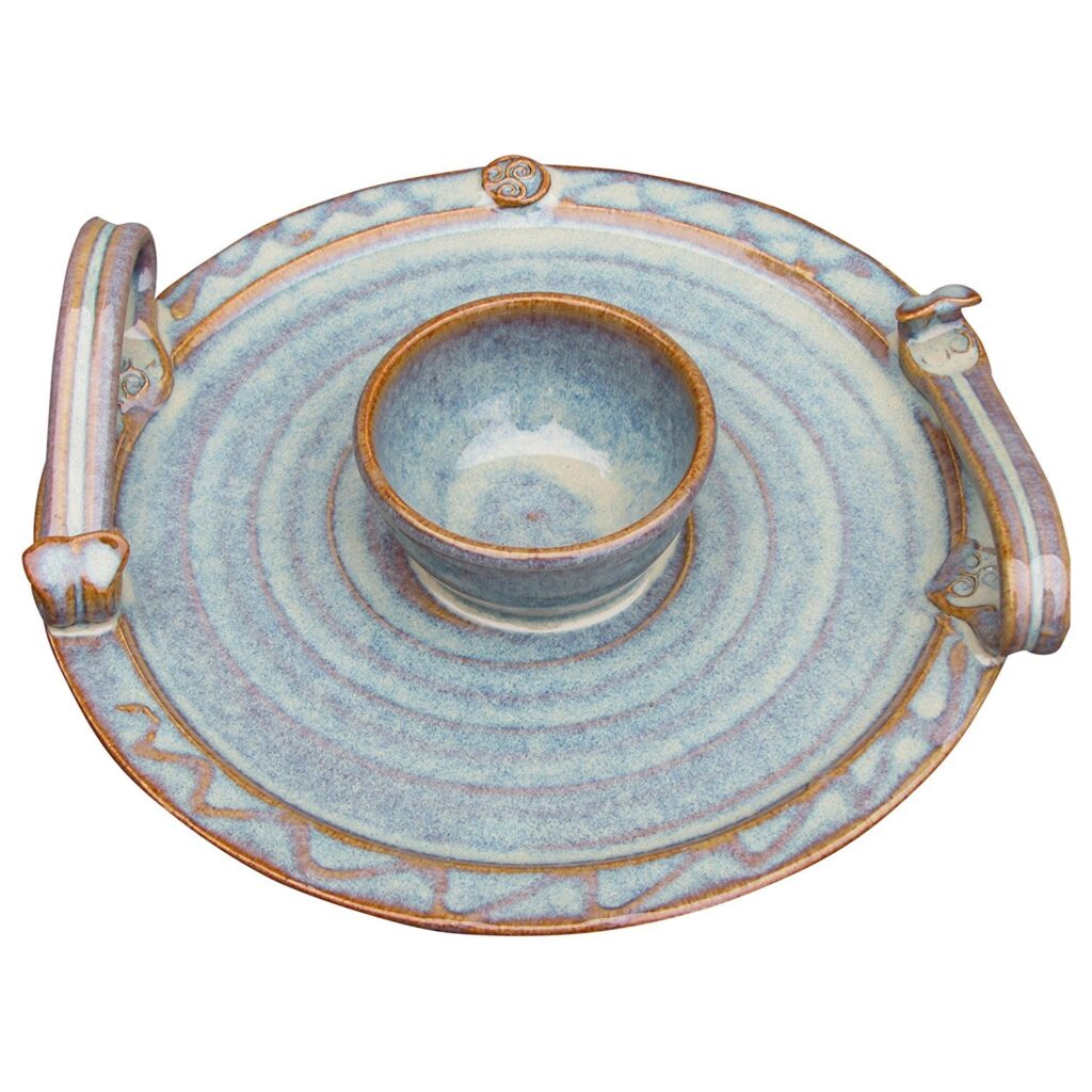 Handmade Pottery - Platter With Dip Bowl | Dixie Chik Cooks