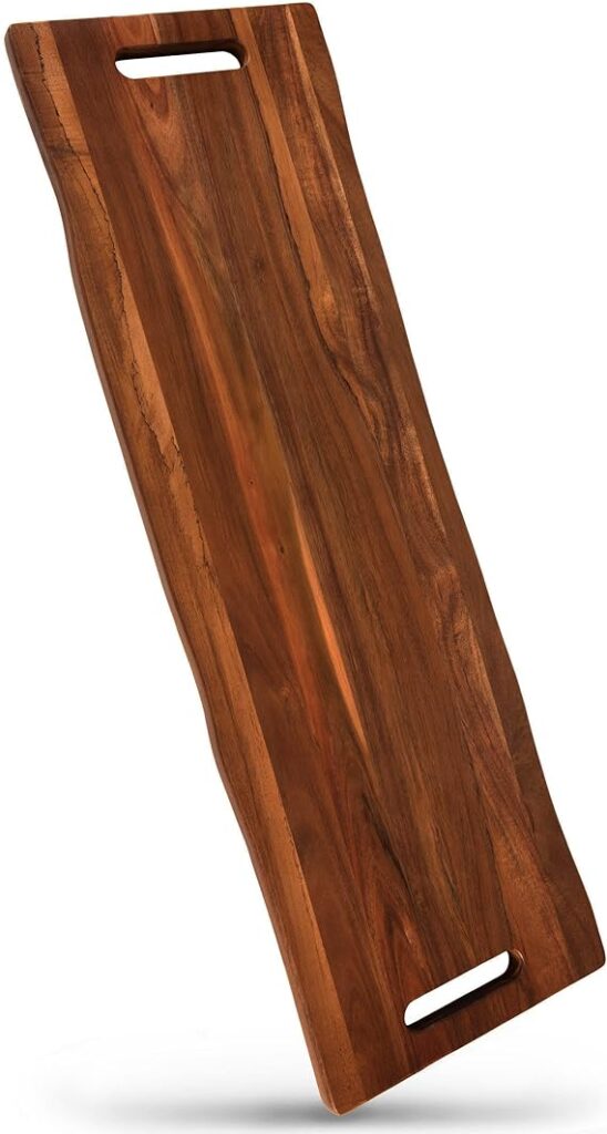 Large Acacia Charcuterie Board With Handles, 36 X 12 | Dixie Chik Cooks